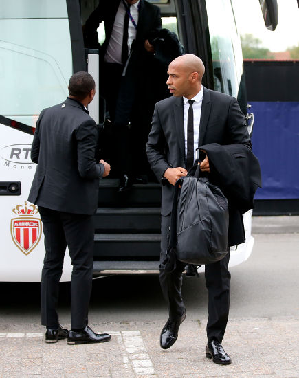 Monaco Manager Thierry Henry Arrives Stadium Editorial Stock Photo ...