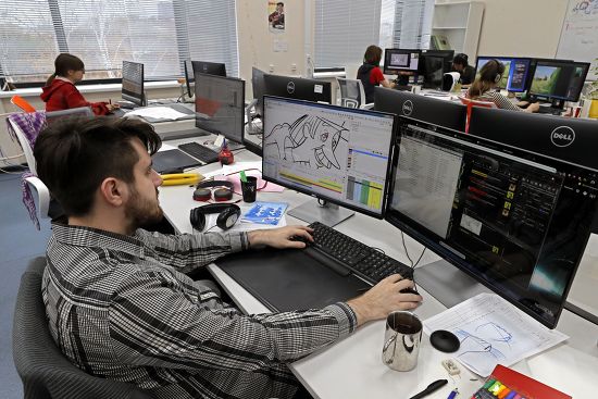 Employees Work Animation Studio Soyuzmultfilm Moscow Editorial Stock ...