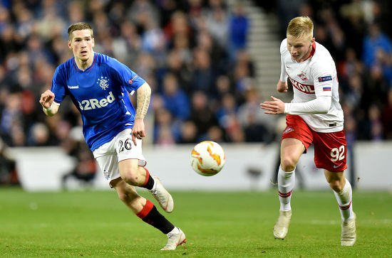 Ryan Kent Rangers Nikolai Rasskazov Spartak Editorial Stock Photo ...