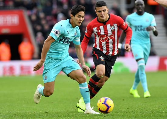 Yoshinori Muto Newcastle United On Ball Editorial Stock Photo - Stock ...