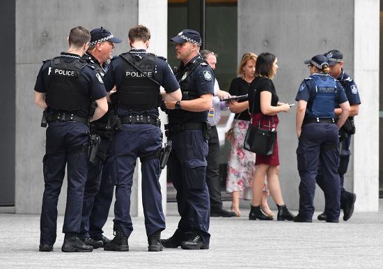 Police Seen Standing Guard Outside Queen Editorial Stock Photo - Stock ...