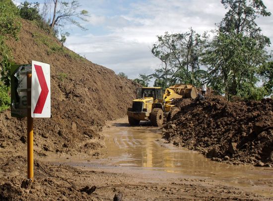 Filipino Government Worker On Backhoe Clears Editorial Stock Photo ...