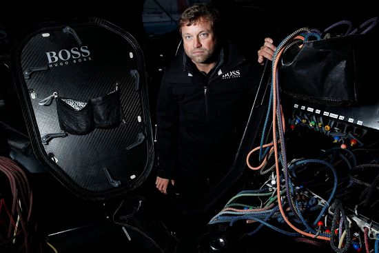 British Skipper Alex Thomson Poses Onboard Editorial Stock Photo ...