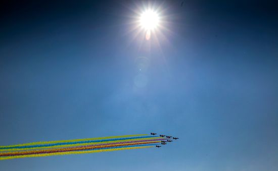 Chinese K8 Red Falcon Trainer Jets Editorial Stock Photo - Stock Image ...