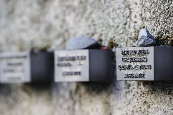 Small Memorial Stones Remembering Members Jewish Editorial Stock Photo ...