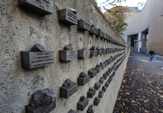 Small Memorial Stones Remembering Members Jewish Editorial Stock Photo ...