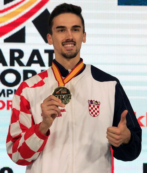 Croatian Ivan Kvesic Celebrates On Podium Editorial Stock Photo - Stock ...