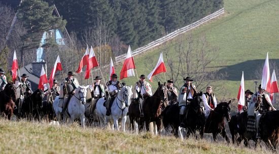 Polish Gorals Highlanders Ride Horseback Carry Editorial Stock Photo ...