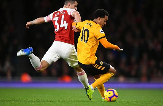 Granit Xhaka Arsenal Stretches Against Helder Editorial Stock Photo ...