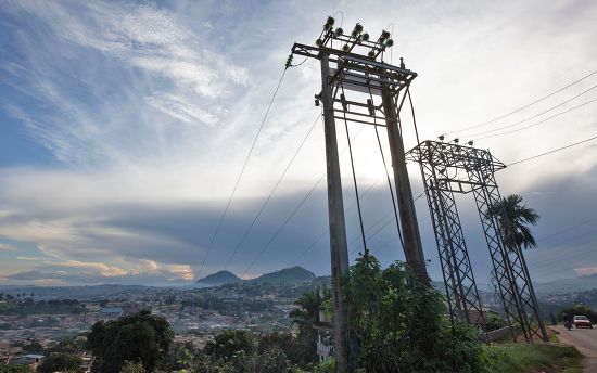 Electricity Power Lines Capital Yaounde Cameroon Editorial Stock Photo ...