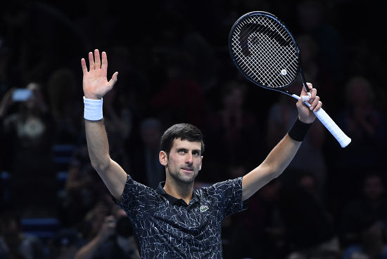 Serbias Novak Djokovic Celebrates Winning His Editorial Stock Photo ...