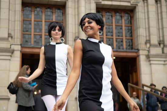 60s Gogo Dancers Dancing On Steps Editorial Stock Photo - Stock Image ...