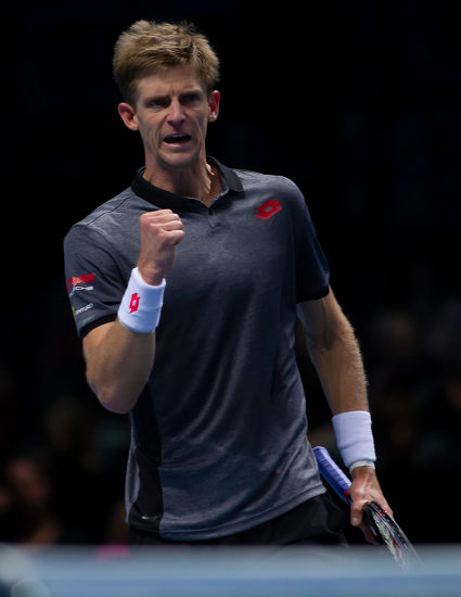 Kevin Anderson Rsa Celebrates Winning Point Editorial Stock Photo ...
