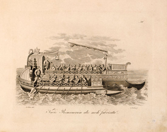 Roman Military Ship Engraving Friese 1819 Editorial Stock Photo - Stock ...