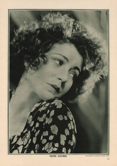 Actress Rene Adoree Publicity Portrait Inside Editorial Stock Photo ...