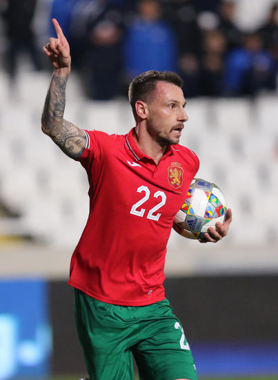 Nikolay Dimitrov Bulgaria Celebrates After Scoring Editorial Stock ...