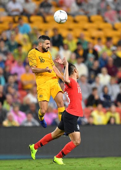 Aziz Behich L Socceroos Heads Ball Editorial Stock Photo - Stock Image ...