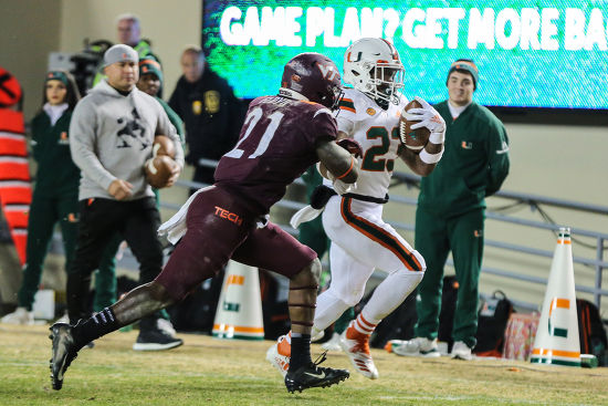 Miami Hurricanes Running Back Camron Davis Editorial Stock Photo ...