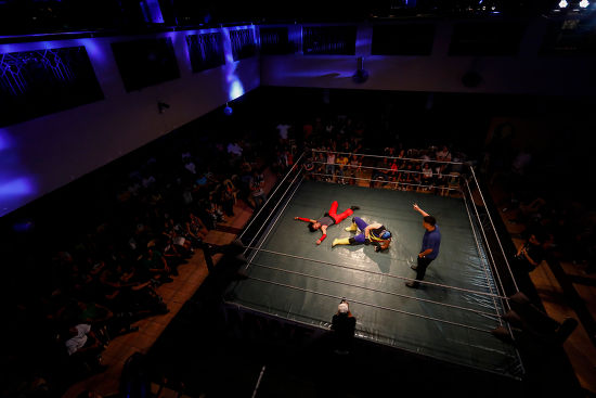 Wrestlers Robin Sane L Mr Lucha Editorial Stock Photo - Stock Image ...