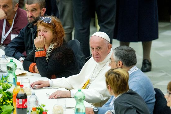 Pope Francis Table During Lunch Offered Editorial Stock Photo - Stock ...