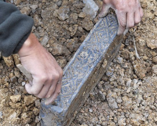 Worker Cleans Brick Tomb Dated Eastern Editorial Stock Photo - Stock ...