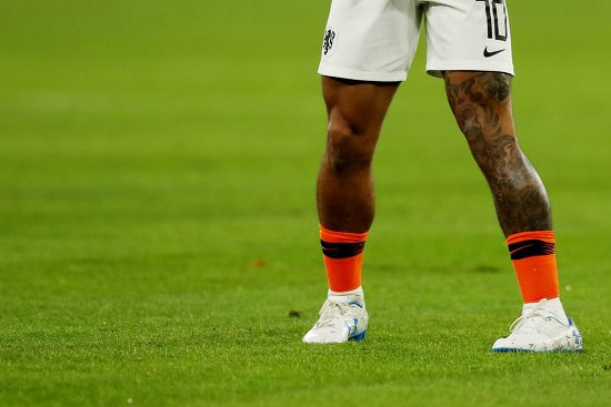 Tattoos On Legs Memphis Depay Holland Editorial Stock Photo - Stock ...