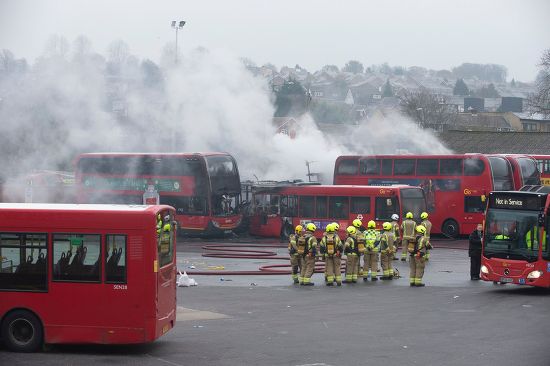 Eleven Buses Have Gone Flames More Editorial Stock Photo - Stock Image ...
