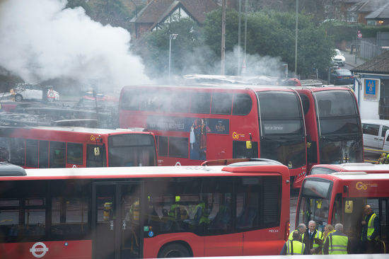 Eleven Buses Have Gone Flames More Editorial Stock Photo - Stock Image ...