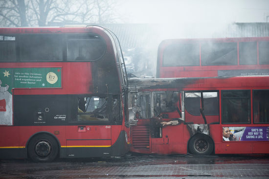 Eleven Buses Have Gone Flames More Editorial Stock Photo - Stock Image ...