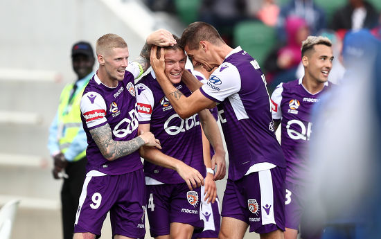 Shane Lowry Perth Glory Celebrates Scoring Editorial Stock Photo ...