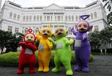Actors Dressed Teletubbies Pose Pictures Front Editorial Stock Photo ...