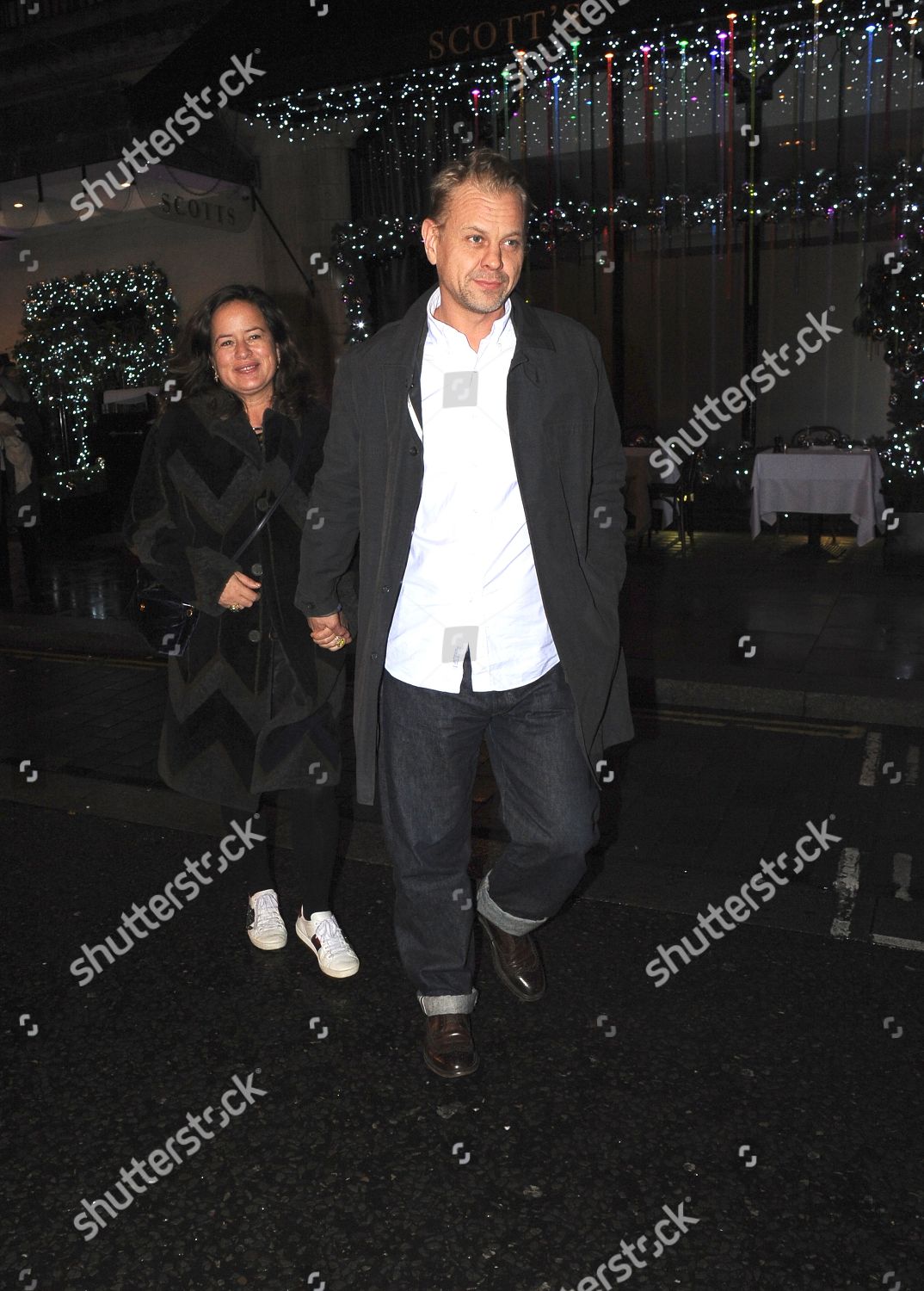 Adrian Fillary Jade Jagger Scotts Restaurant Editorial Stock Photo ...