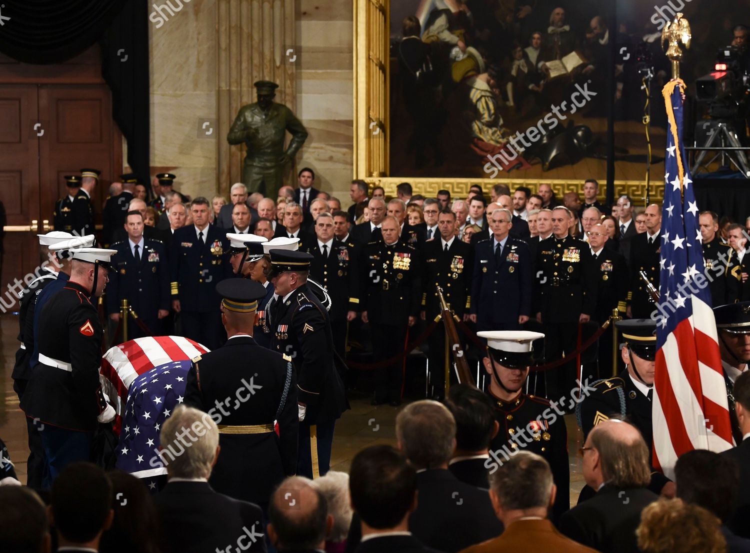 Casket Bearing Remains Former Us President Editorial Stock Photo ...