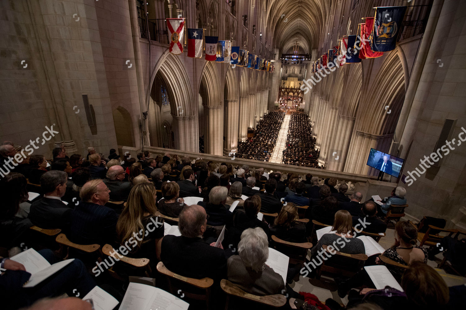 State Funeral National Cathedral Editorial Stock Photo - Stock Image ...