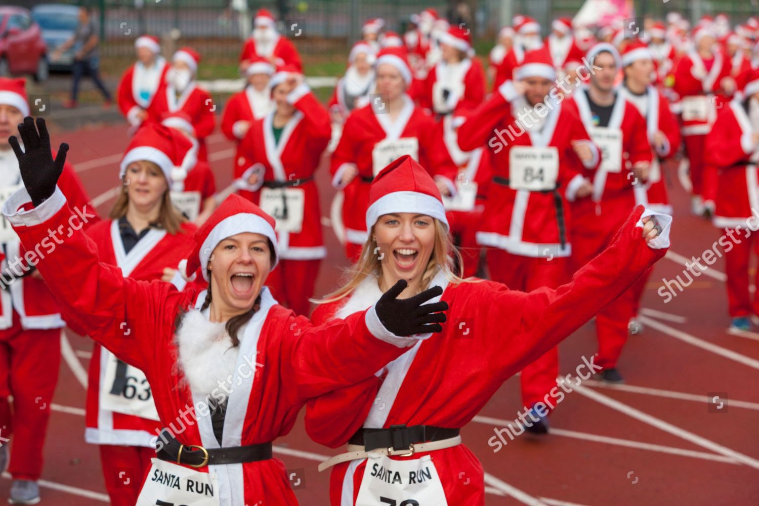 Hundreds Santas Brave Cold Compete Annual Editorial Stock Photo - Stock ...