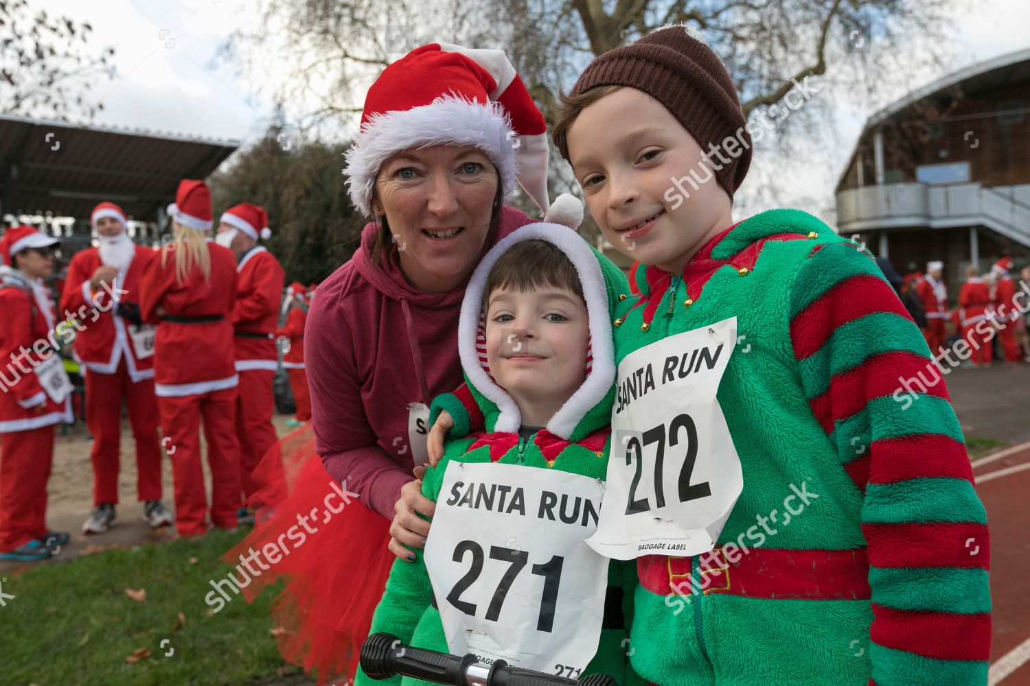 Family Santas Helpers Editorial Stock Photo - Stock Image | Shutterstock