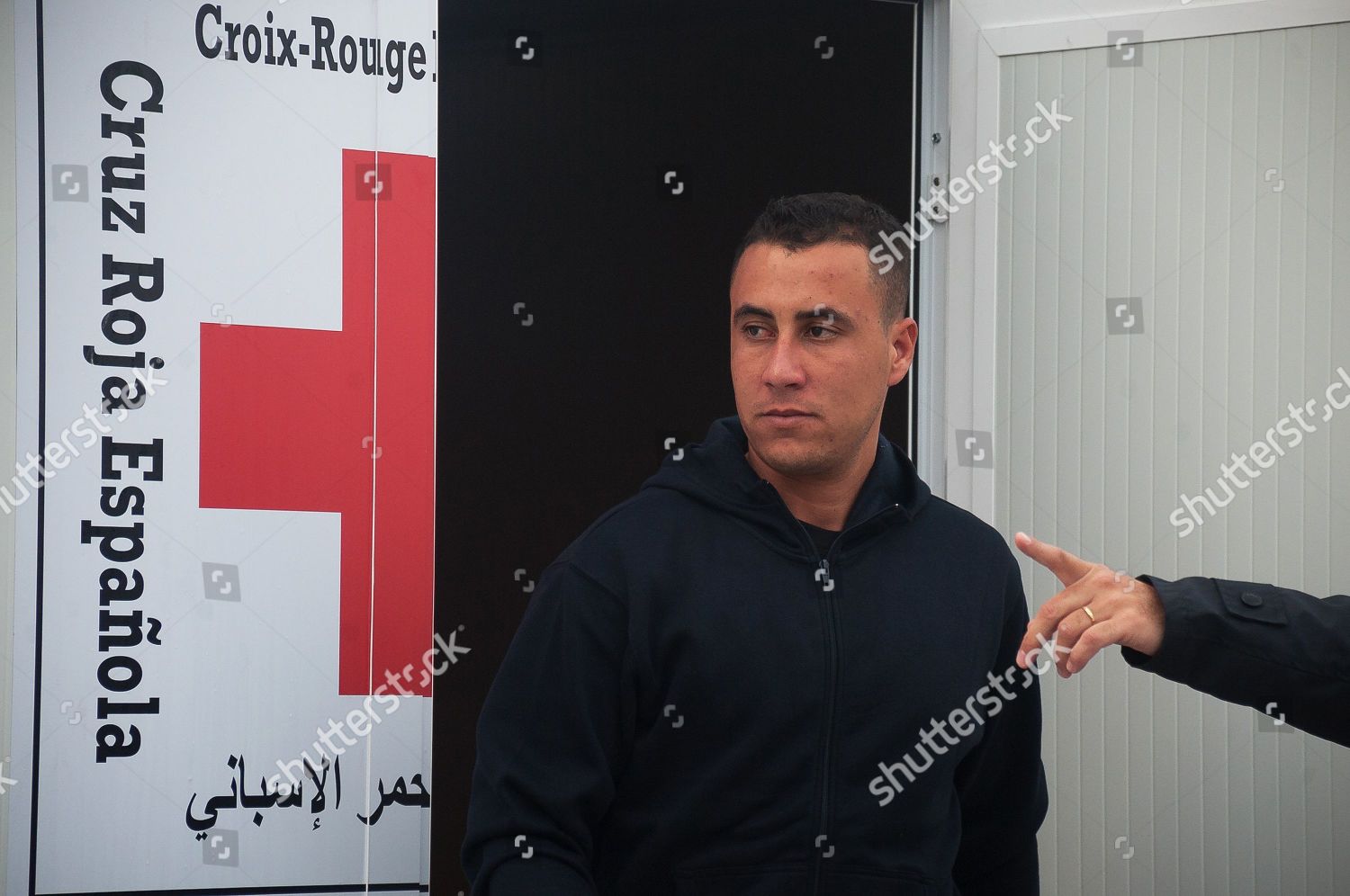 Migrant Seen Exiting Humanitarian Emergency Stall Editorial Stock Photo ...