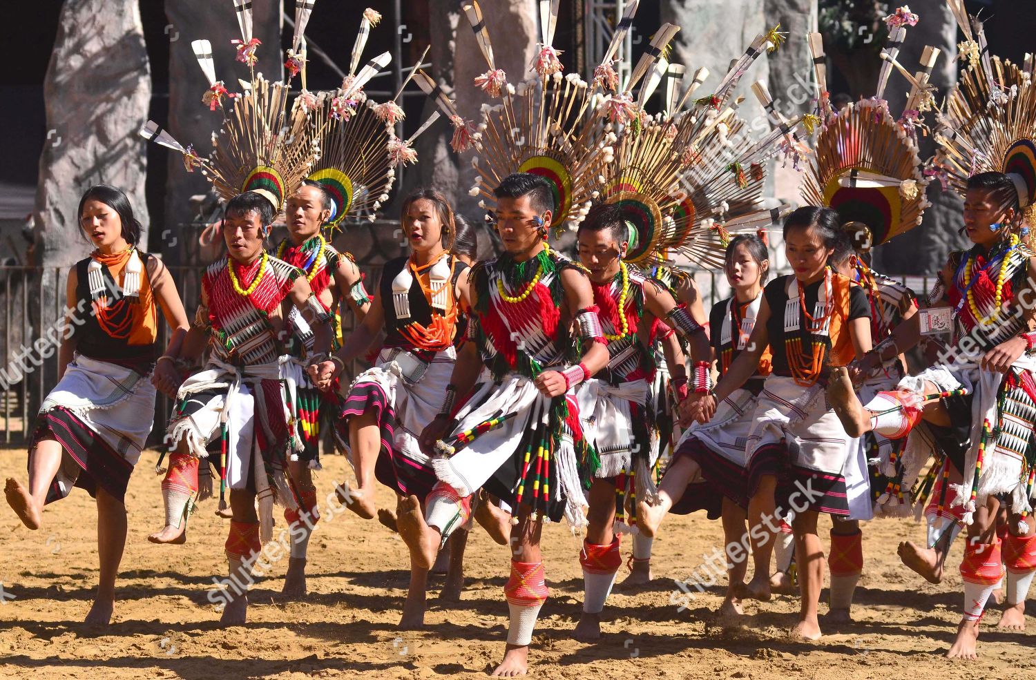Naga Tribesman Angami Tribe Performs On Editorial Stock Photo - Stock Image | Shutterstock
