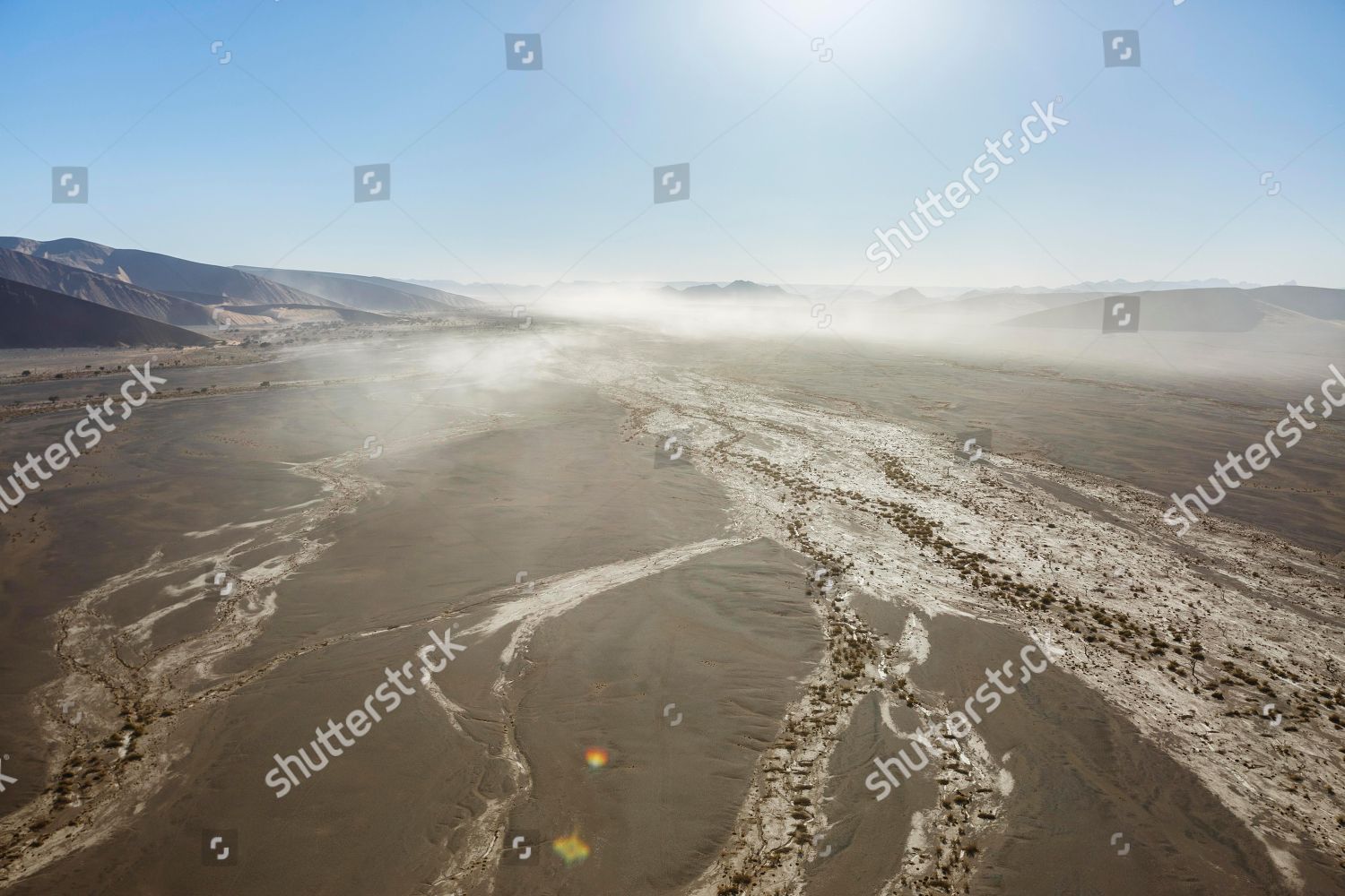Aerial View Sandstorm Sossusvlei National Park Editorial Stock Photo ...