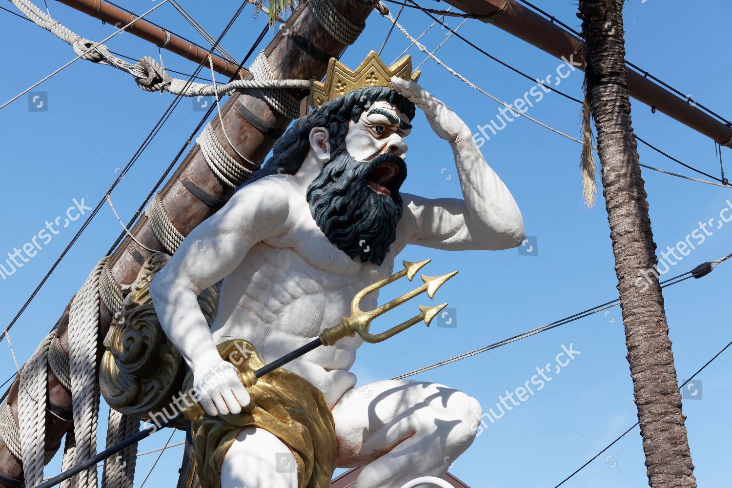 Neptune Figure Galleon Neptune Bow Sailing Editorial Stock Photo ...