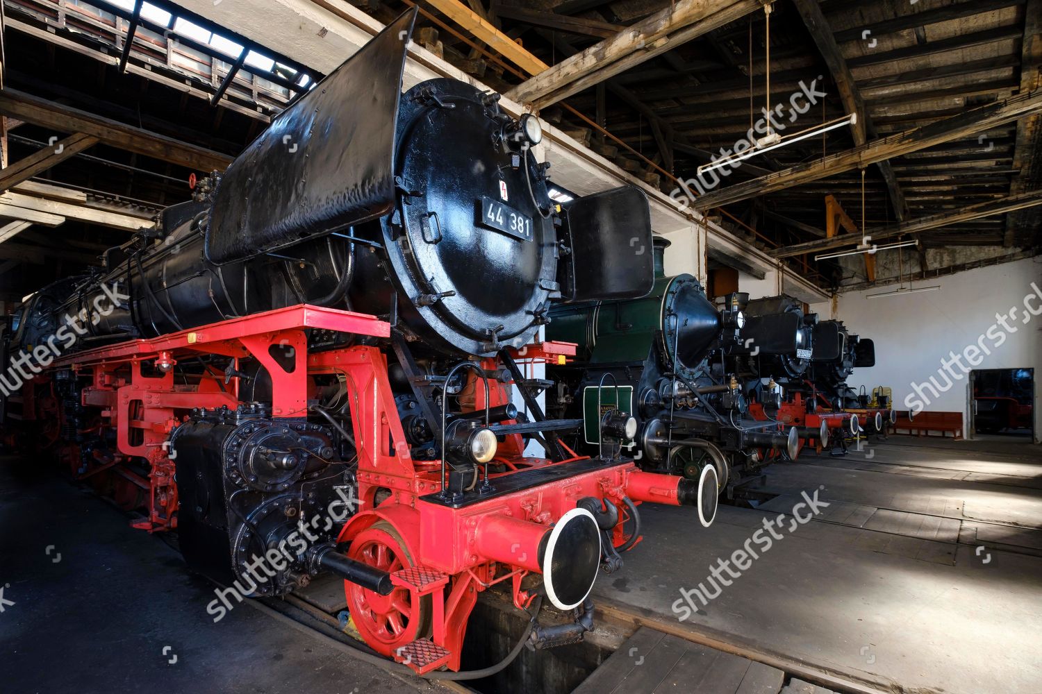 Steam Locomotives Locomotive Shed Bavarian Railway Editorial Stock ...
