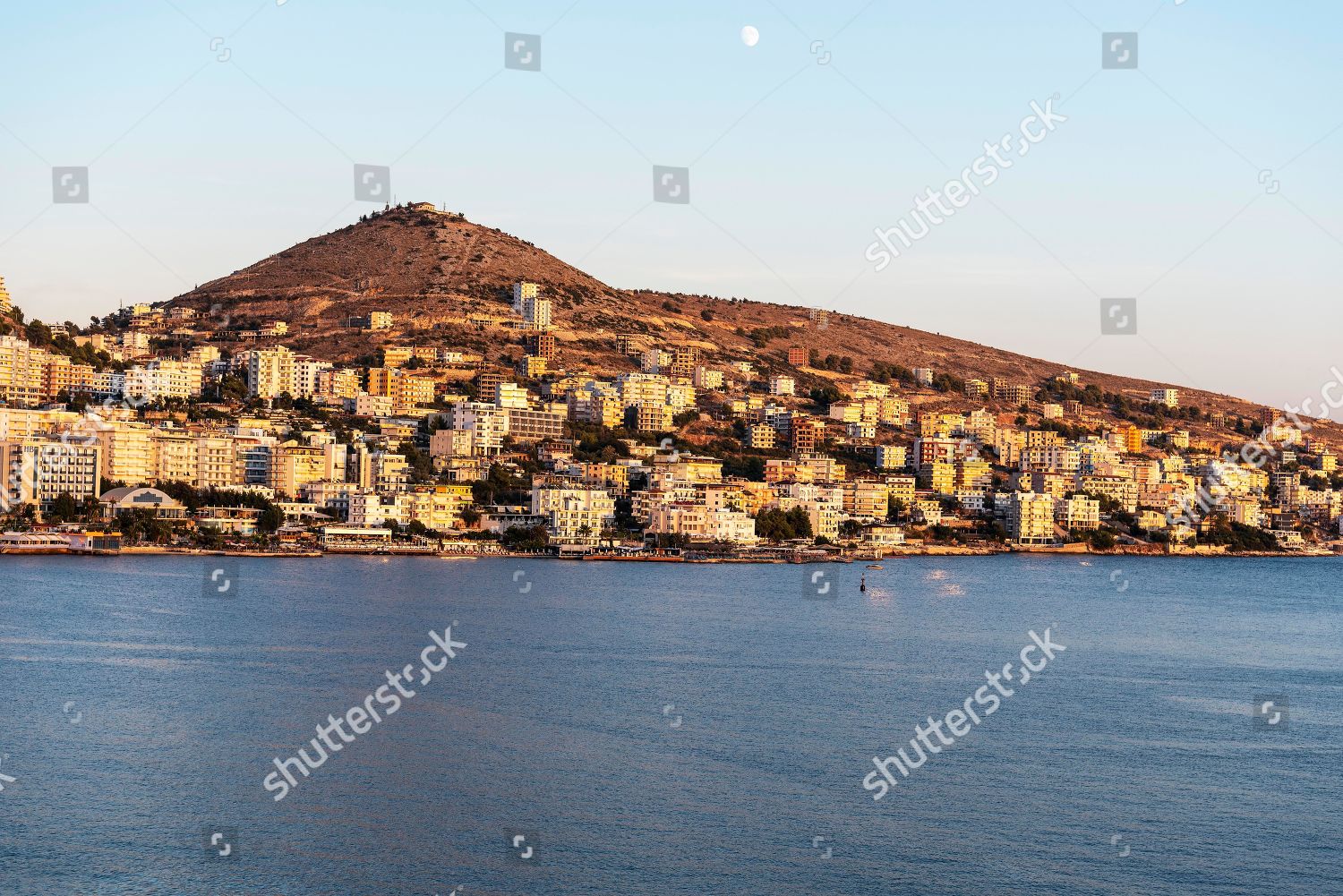 City View Evening Light Saranda Ionian Editorial Stock Photo - Stock ...