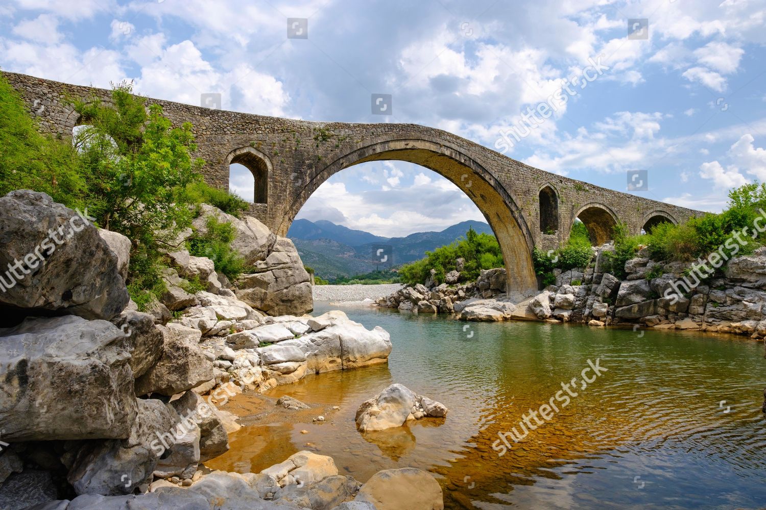 Ottoman Arch Bridge Ura E Mesit Editorial Stock Photo - Stock Image ...