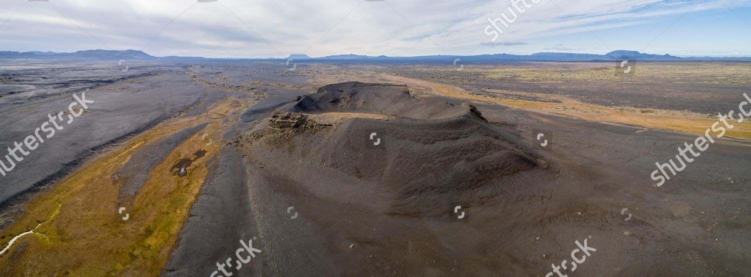 Aerial View Tephra Crater Hrossaborg Volcanic Editorial Stock Photo ...
