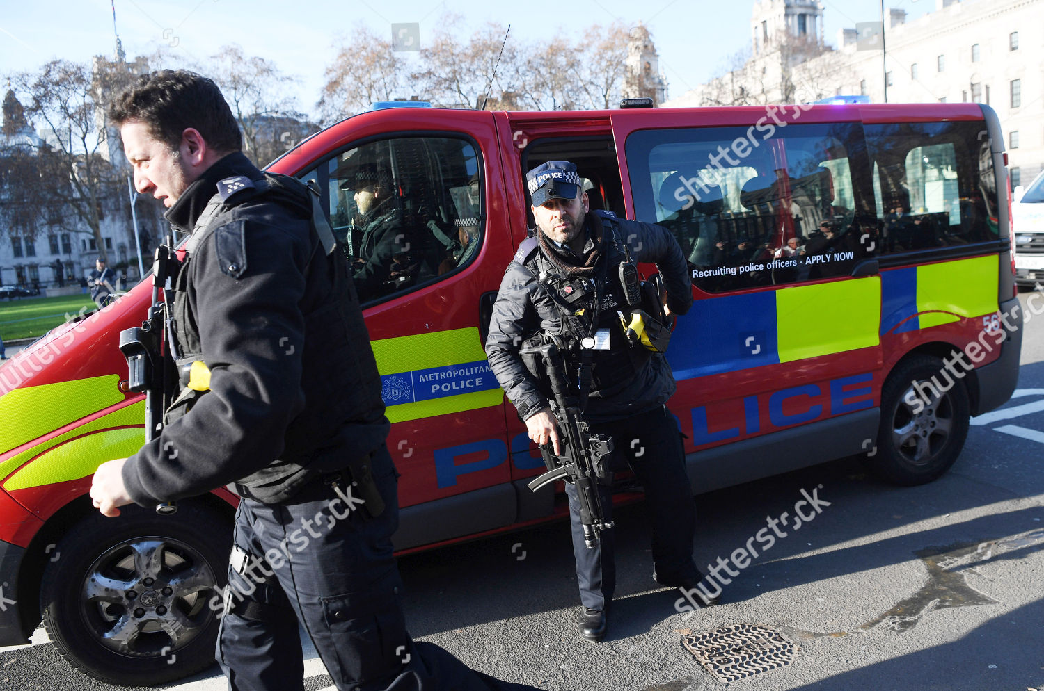 Armed Police Officers Arrive Outside Carriage Editorial Stock Photo ...