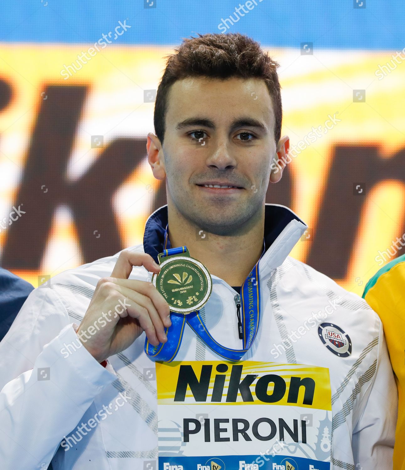 Blake Pieroni Usa Poses His Gold Editorial Stock Photo - Stock Image ...