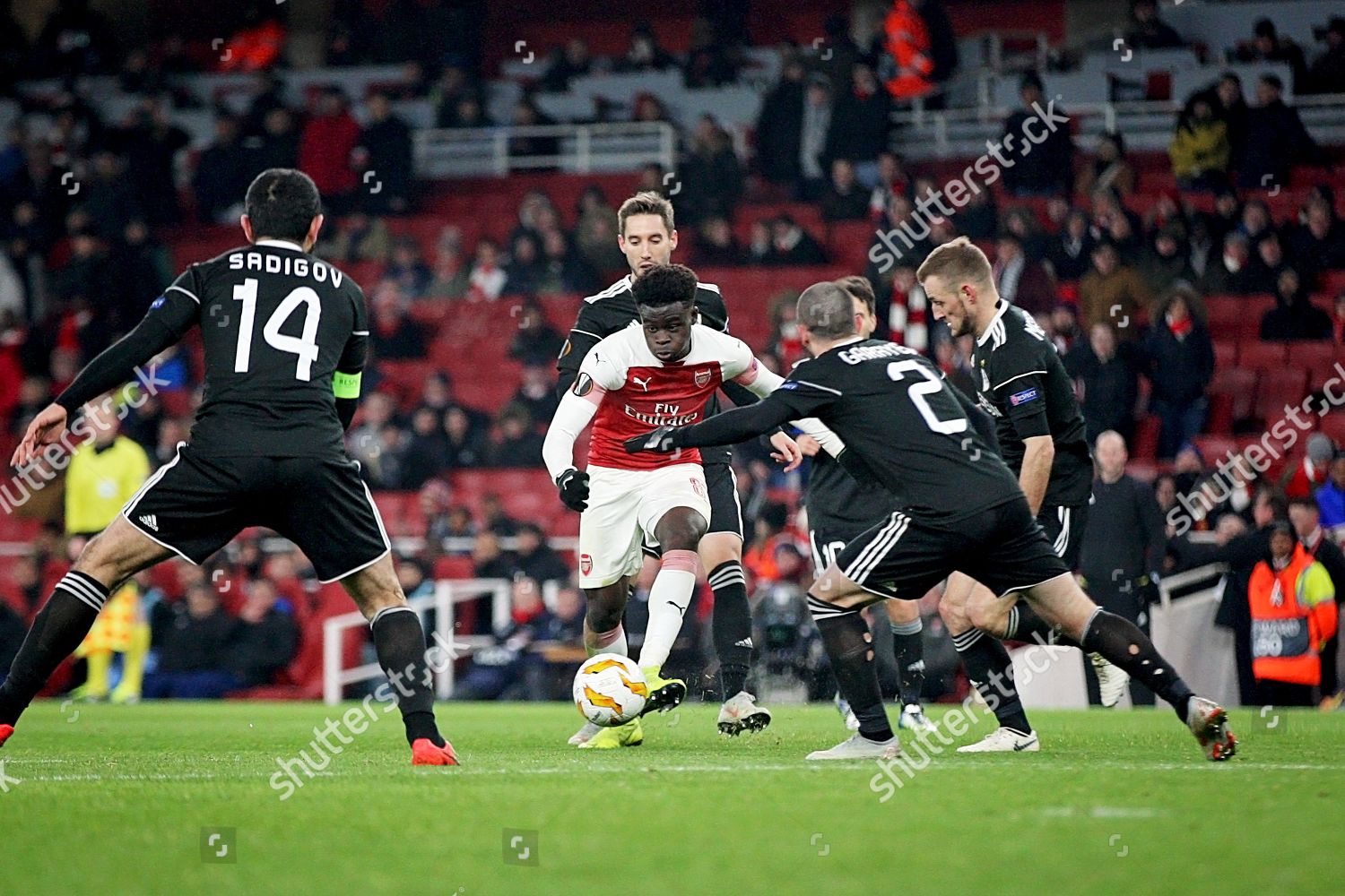 Arsenals Bukayo Saka 87 During Europa Editorial Stock Photo - Stock ...