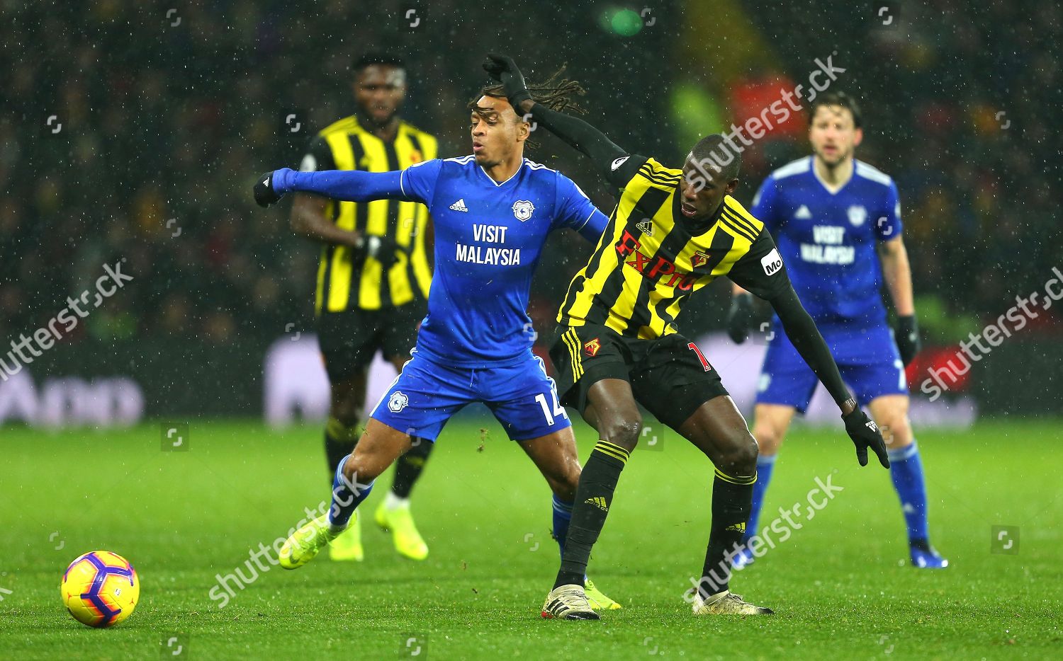 Bobby Reid Cardiff City Battles Abdoulaye Editorial Stock Photo - Stock ...