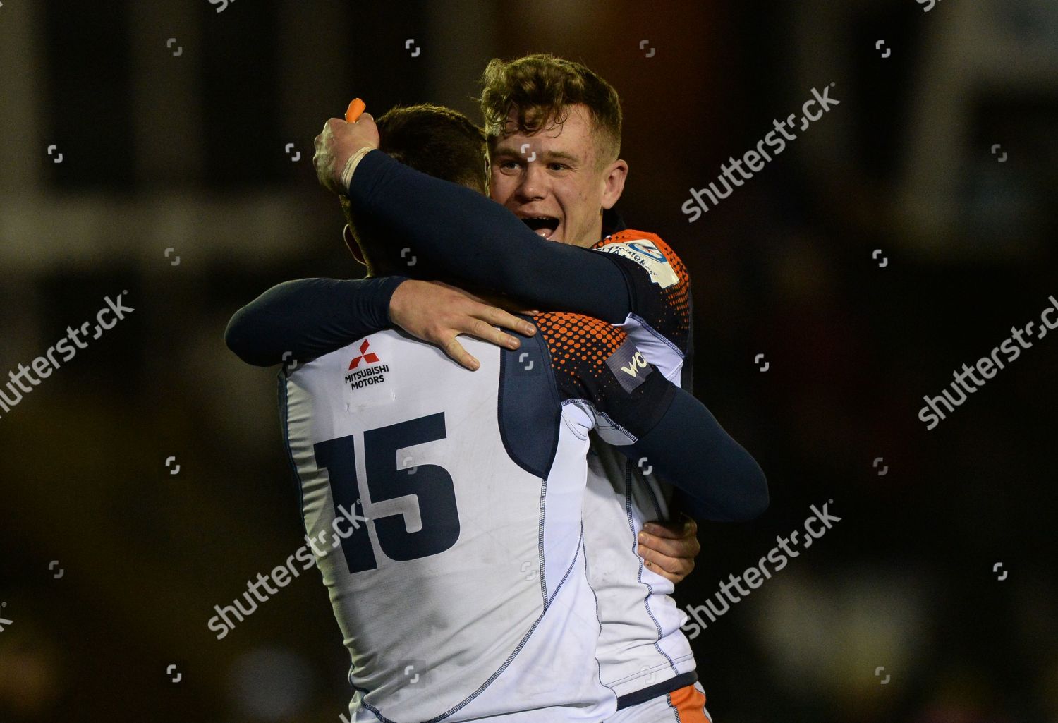 Darcy Graham Edinburgh Rugby Right Celebrates Editorial Stock Photo ...