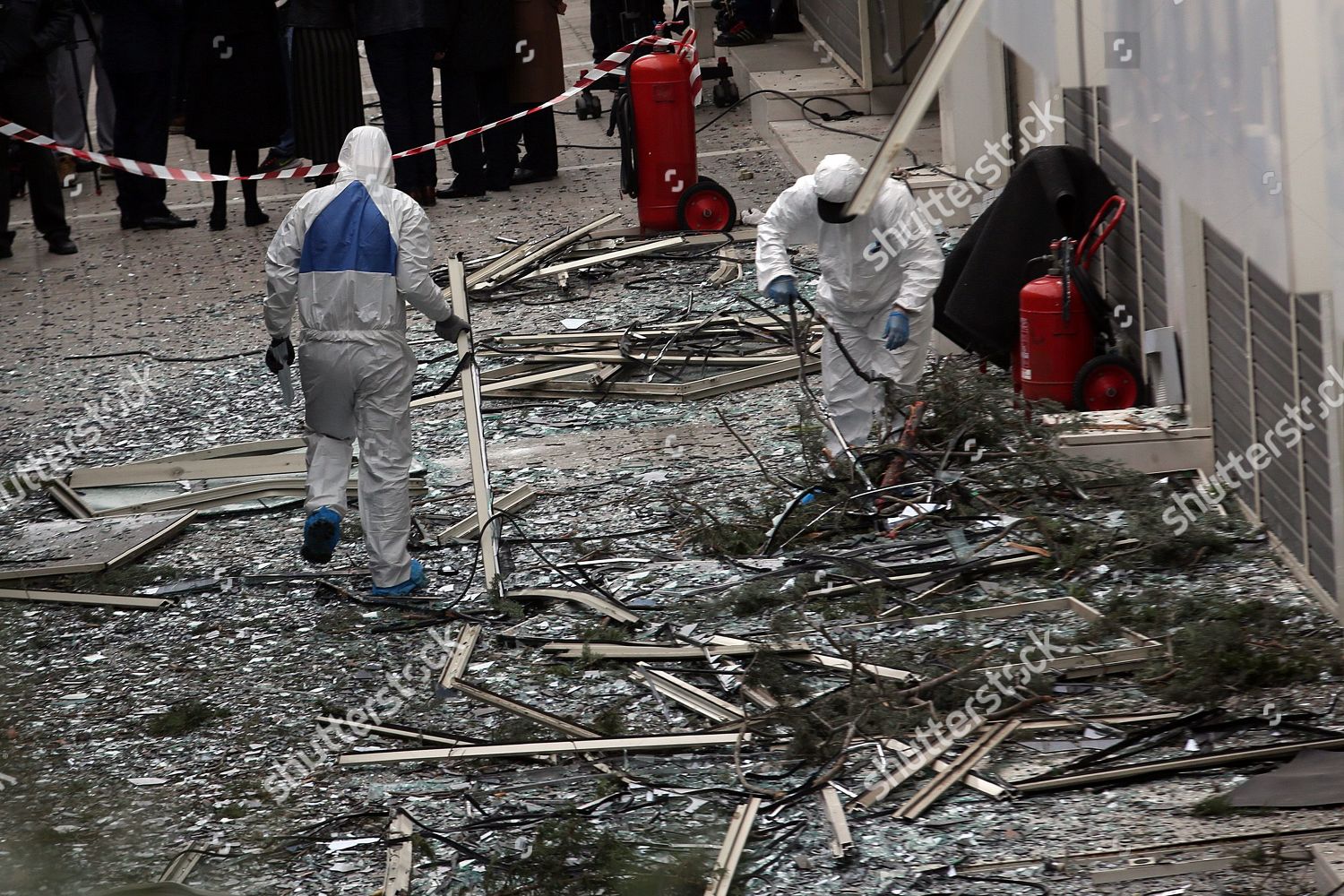 Police Forensic Team Investigate Site Explosion Editorial Stock Photo ...